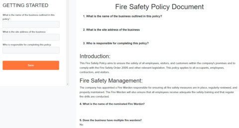 No.1 FREE Fire Safety Policy Template | Get Started Today